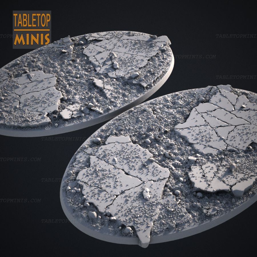 TableTopMinis - Cracked Earth Base Bundle 3d printable stl
